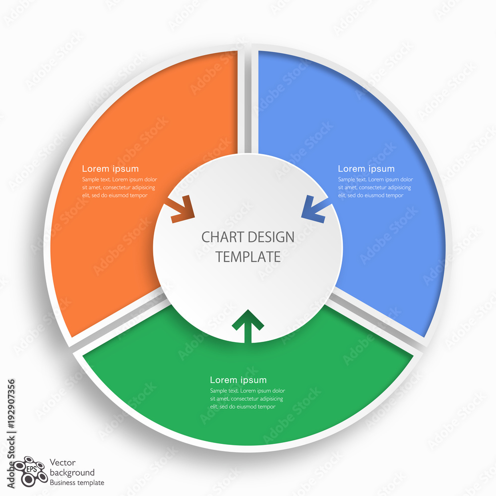 Chart Design Template_3-Step Process #Vector Graphics Stock Vector ...