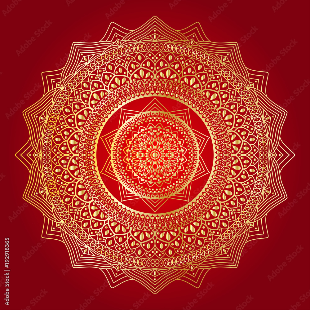 Happy Navratri mandala design background Stock Vector | Adobe Stock