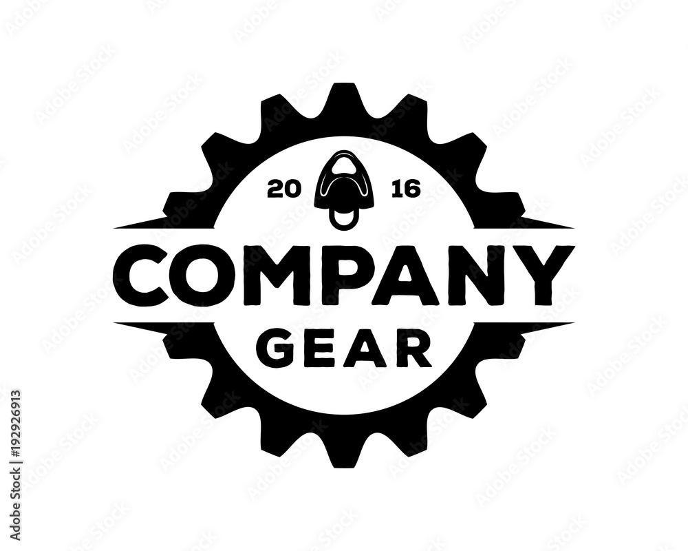 Gear Factory Company Logo Symbol Vector Stock Vector | Adobe Stock