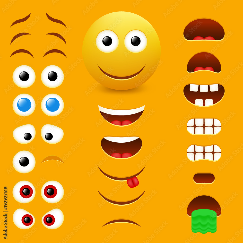 Emoji creator vector design collection Stock Vector | Adobe Stock