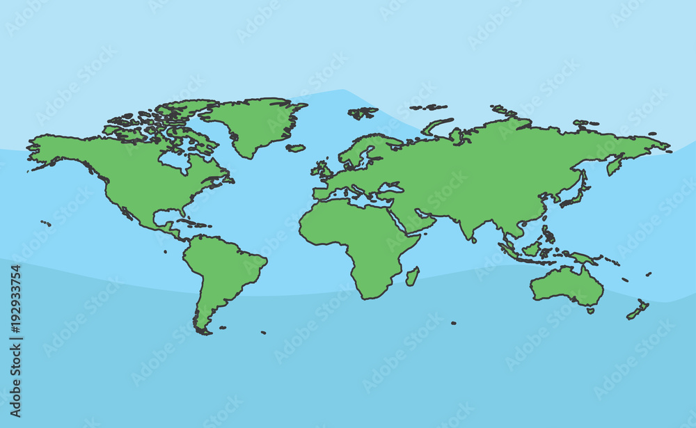 world map cartoon design Stock Vector | Adobe Stock