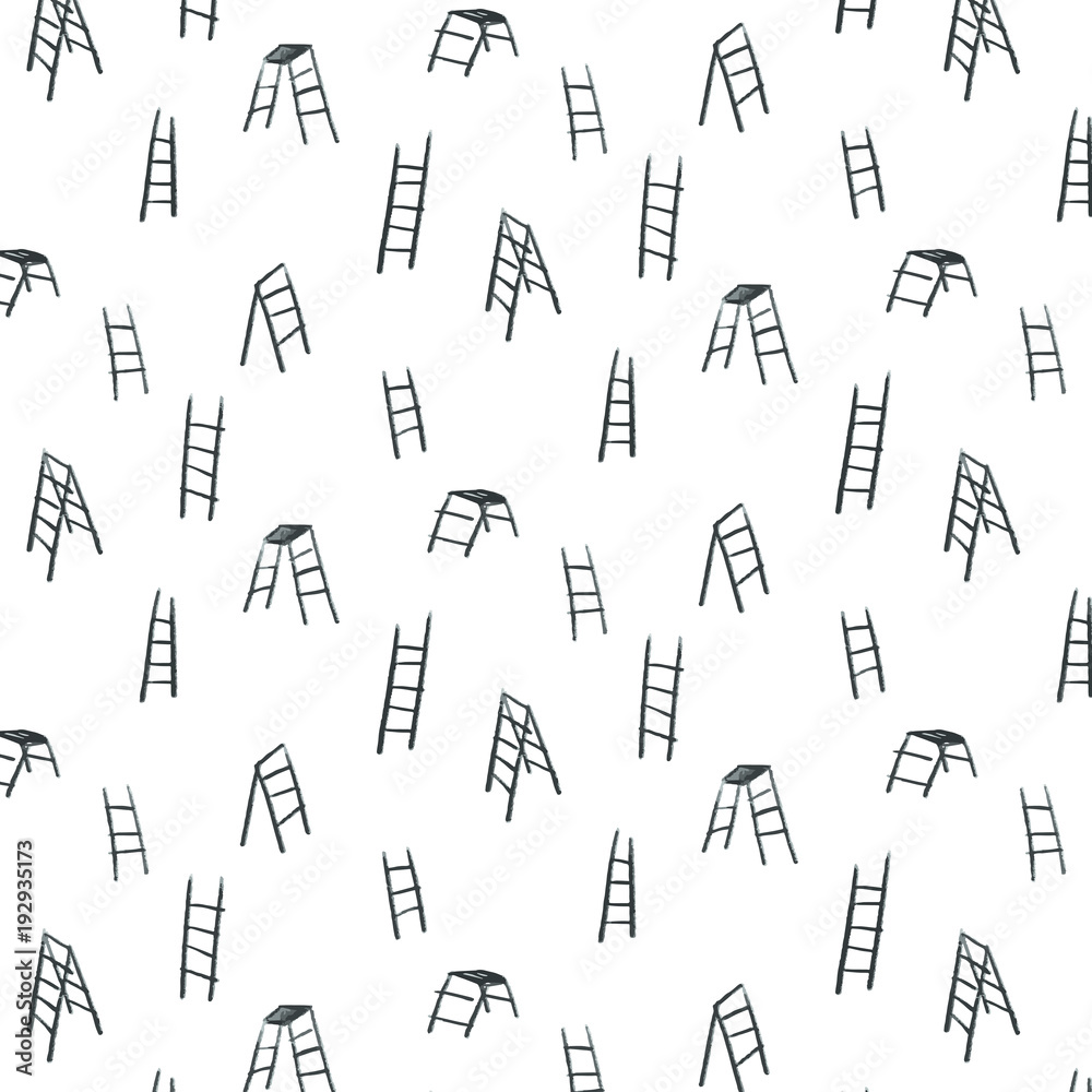 Ladder pattern vector illustration in hand drawn style. Abstract sketch ...
