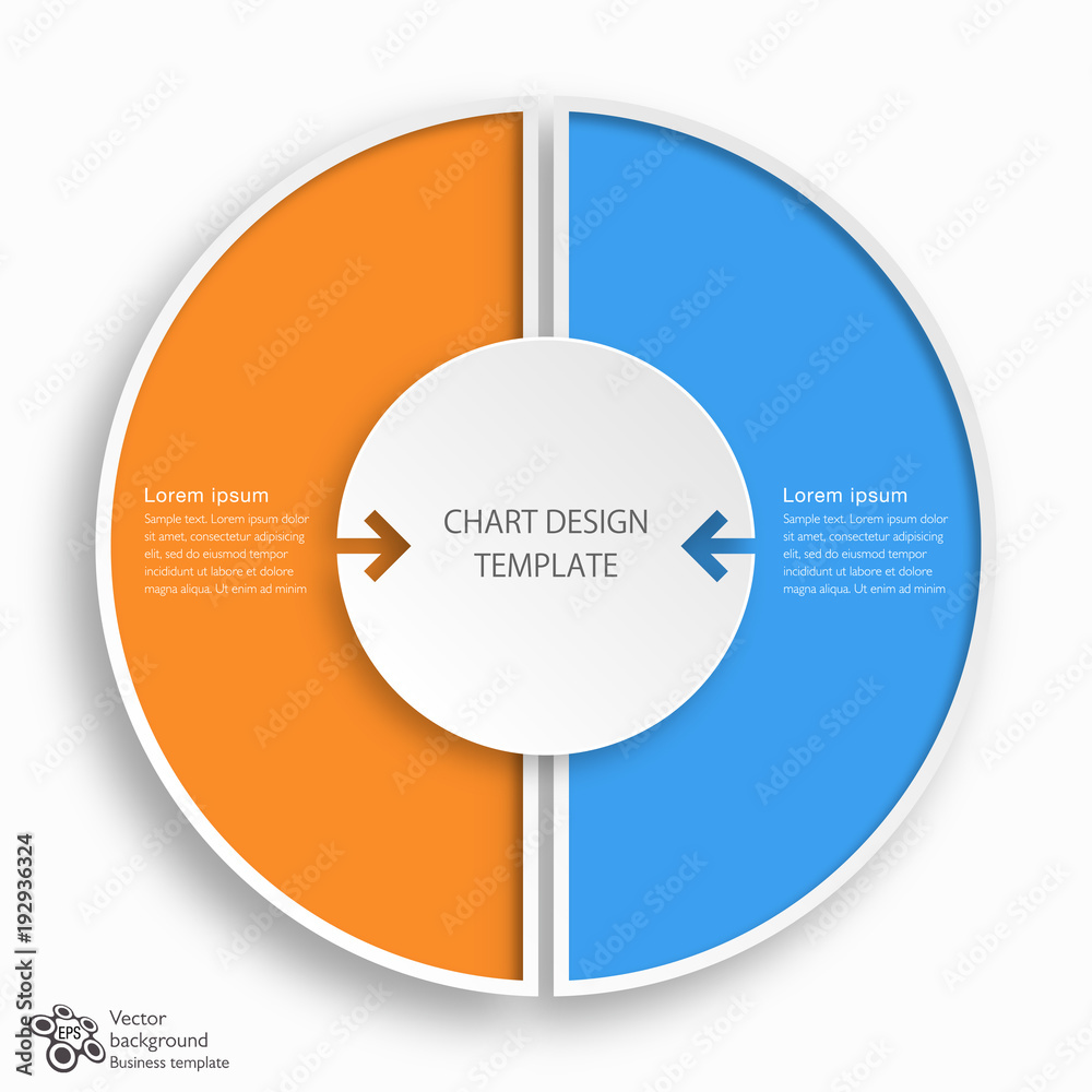 Chart Design Template_2-Step Process #Vector Graphics Stock Vector ...