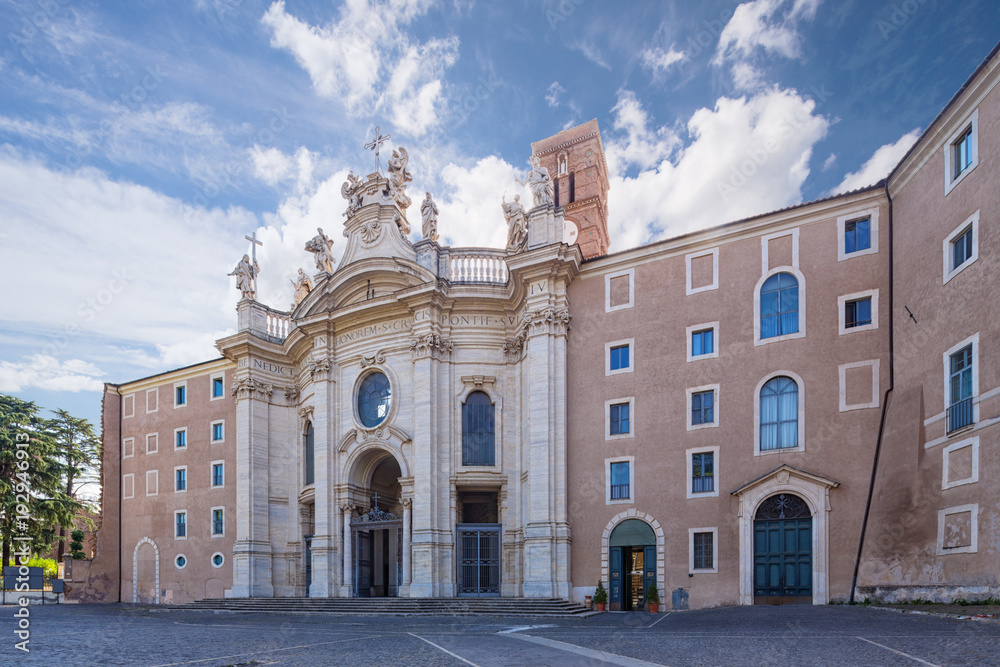 The Basilica of the Holy Cross in Jerusalem or Basilica di Santa Croce ...