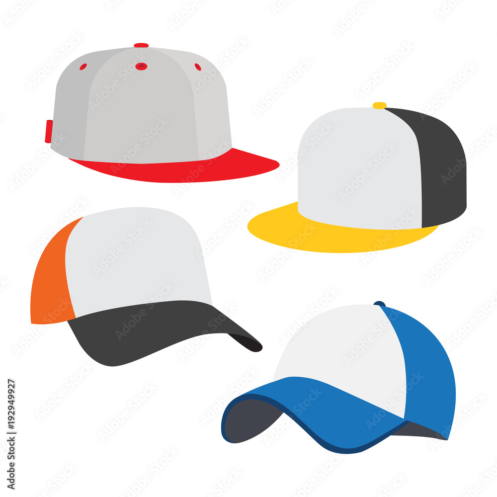 baseball cap icon set Stock Vector | Adobe Stock