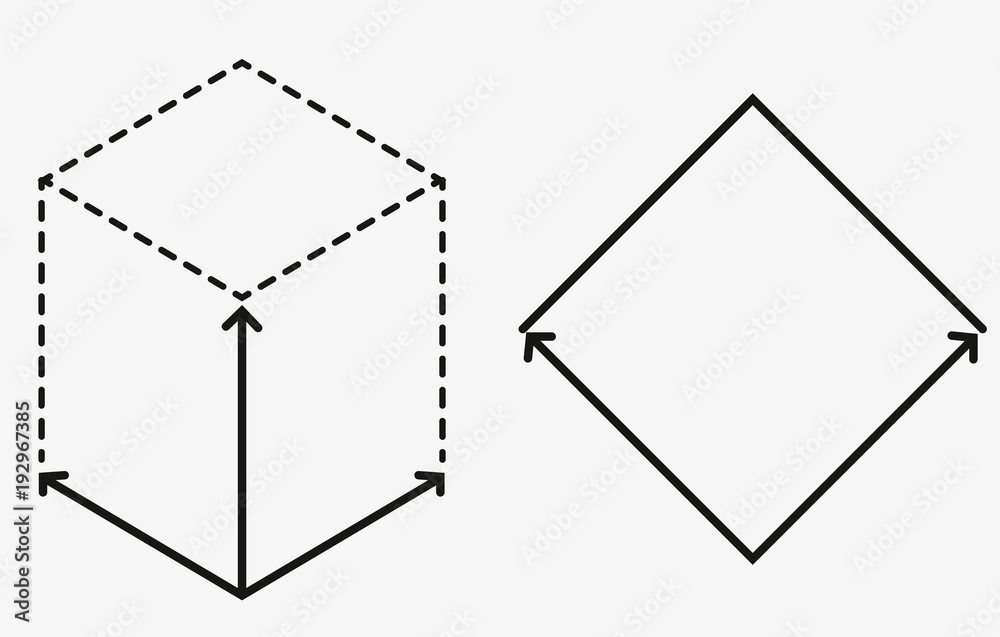 Size, square, area concept linear icons. Volume, capacity, acreage line ...