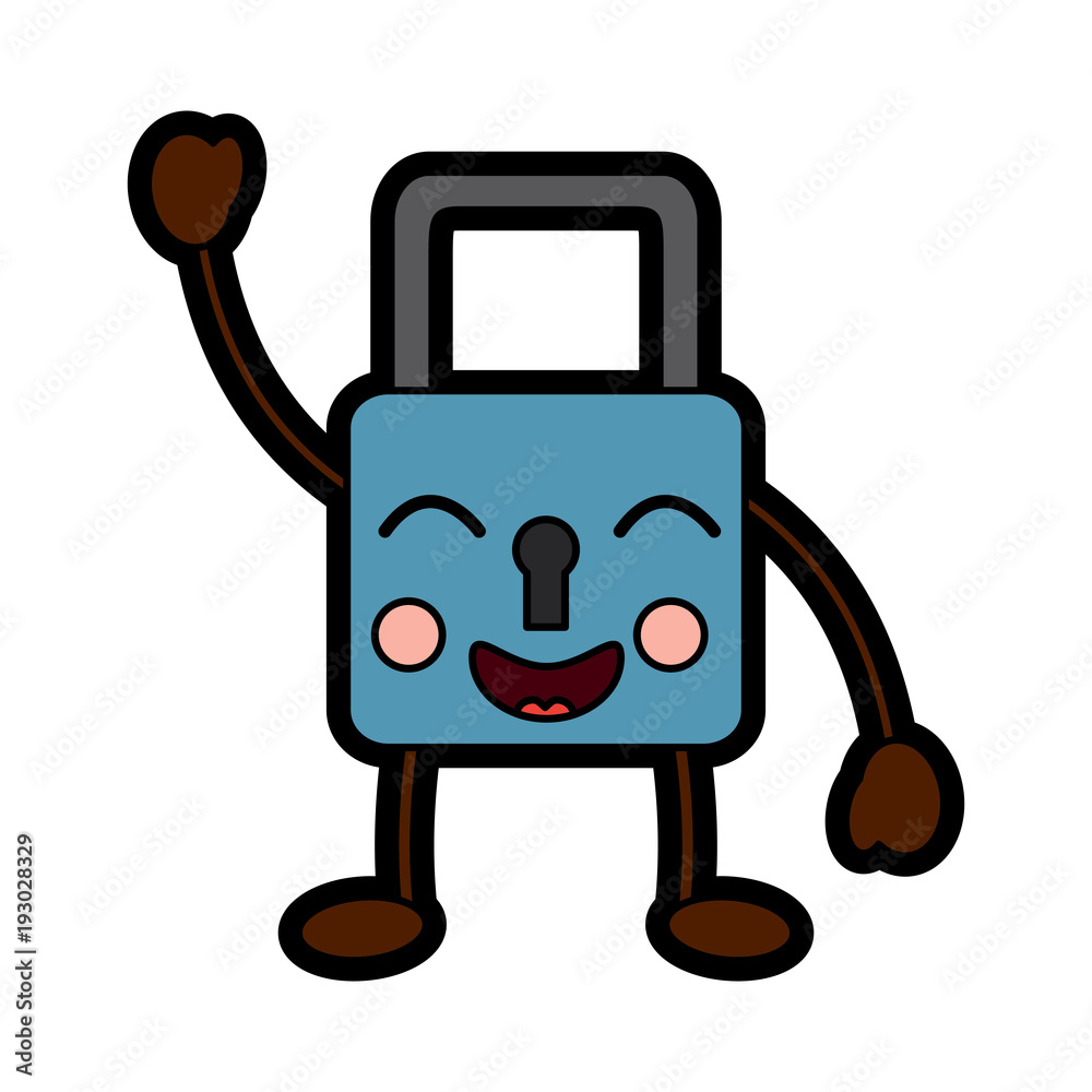 safety lock happy emoji icon image vector illustration design Stock ...