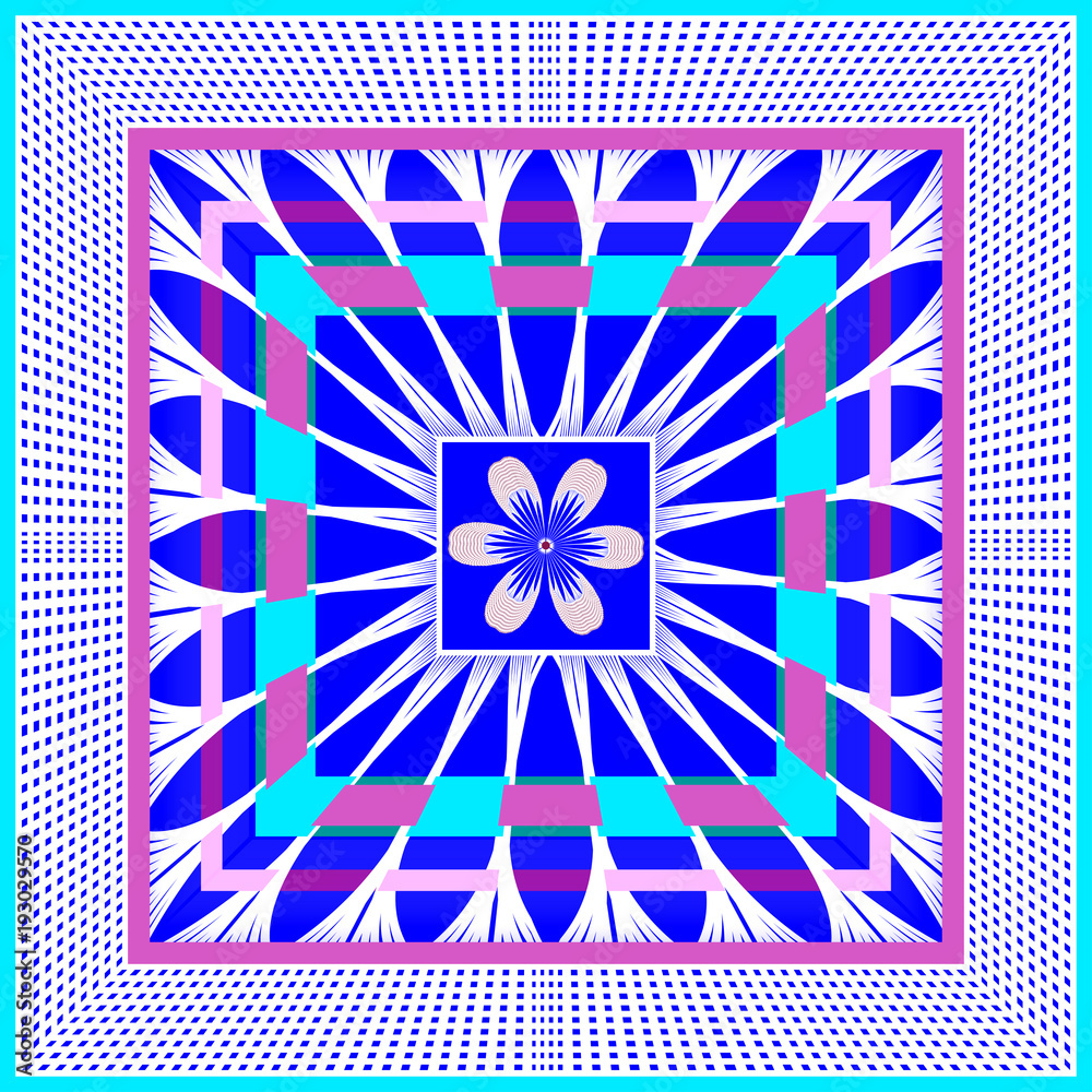 Vector pattern in a square, an imitation of a type of hanging on the ...