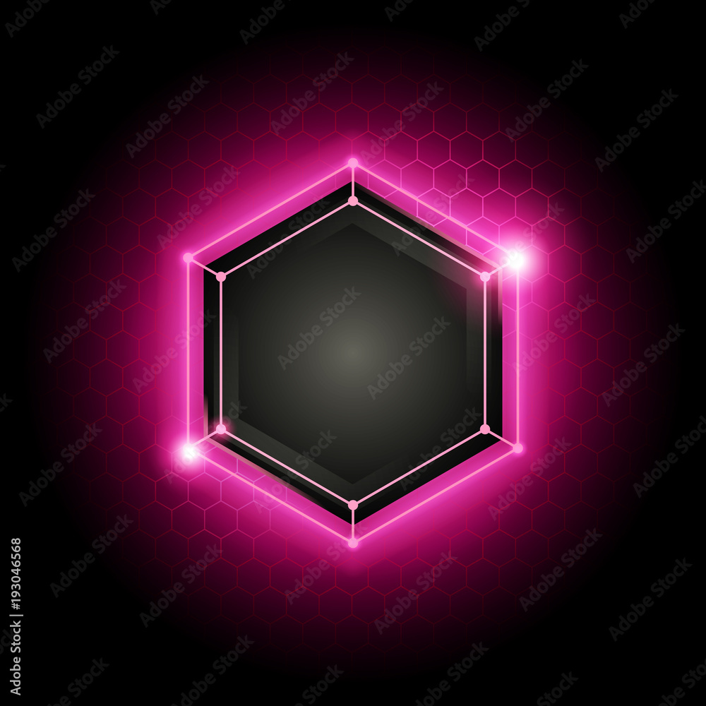 vector illustration pink abstract modern metal cyber technology ...