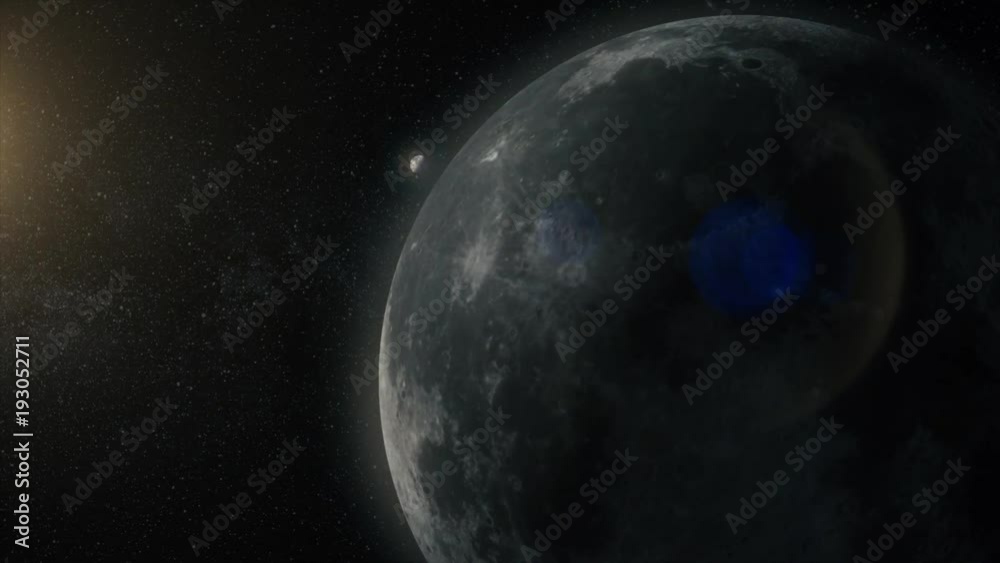 Moon Phases Realistic Fit Height Loop. Animation moon phases with light ...