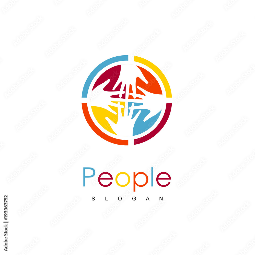 Team Logo, Hand Icon Design Stock Vector | Adobe Stock