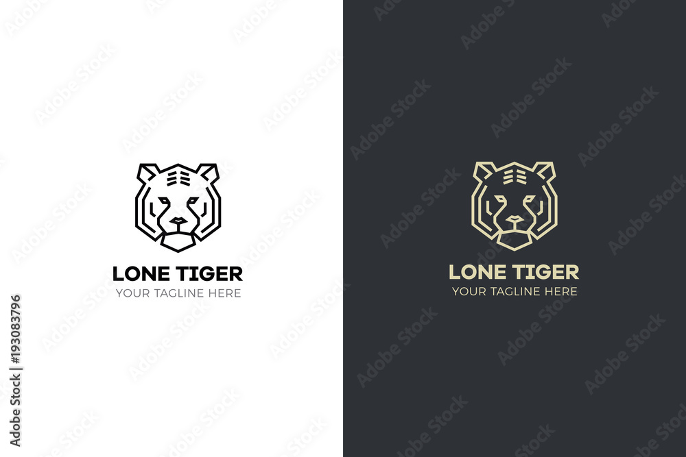 Geometric Tiger Head