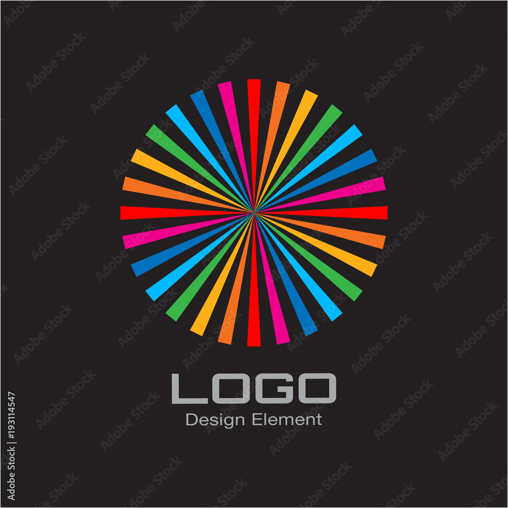 Colorful Bright Rainbow Circle Logo. Vector illustration. Stock Vector | Adobe Stock