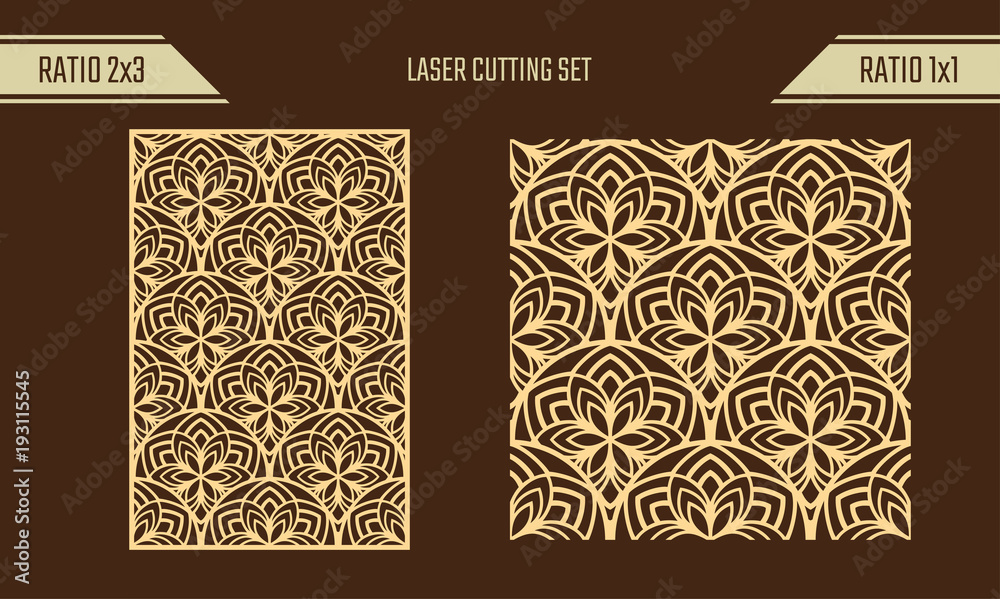 DIY Laser Cutting set. Woodcut Vector Trellis Panel. Plywood Lasercut ...