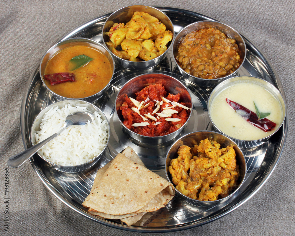Indian Thali Food Stock Photo | Adobe Stock