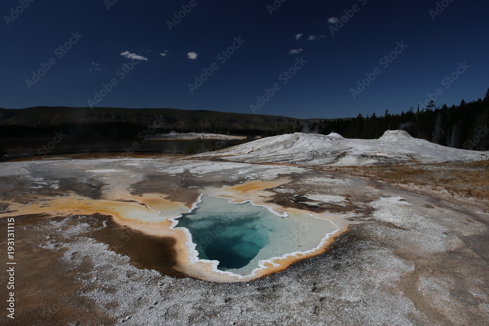 Heart Spring, in the Upper Geyser Basin of Yellowstone National Park ...