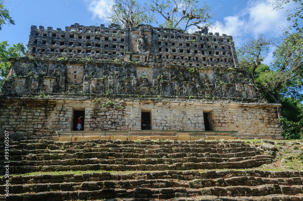 Great Acropolis at the archaeological site of Yaxchilan, Chiapas ...