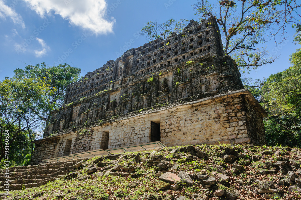 Great Acropolis at the archaeological site of Yaxchilan, Chiapas ...