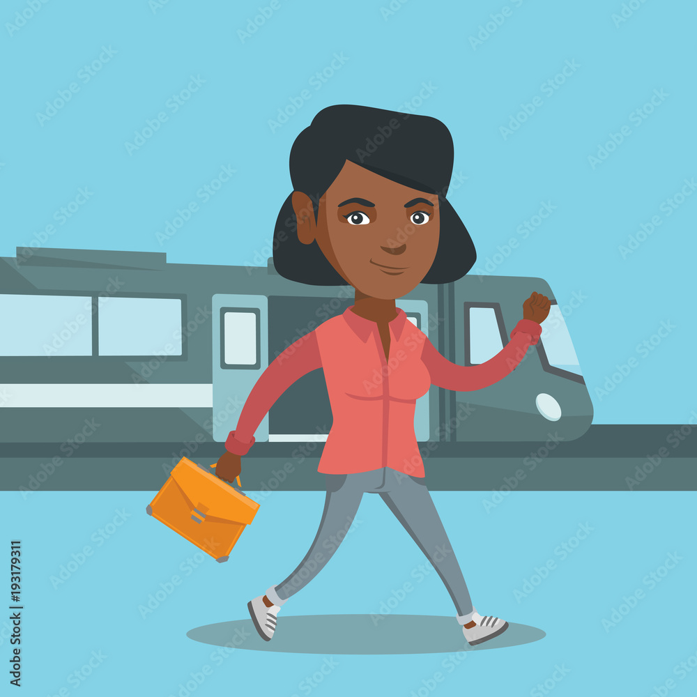 Clipart Girl Going On A Train