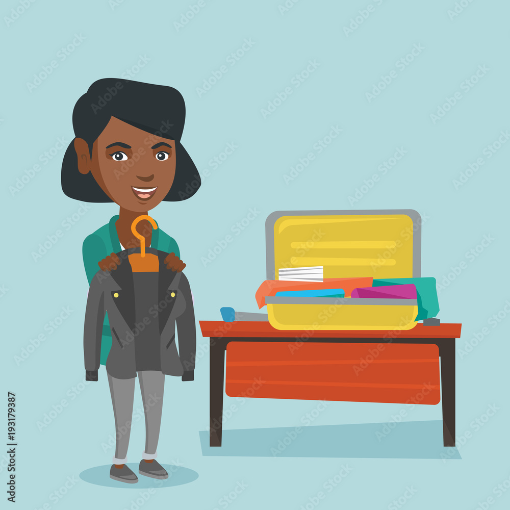 Cartoon Putting On Clothes