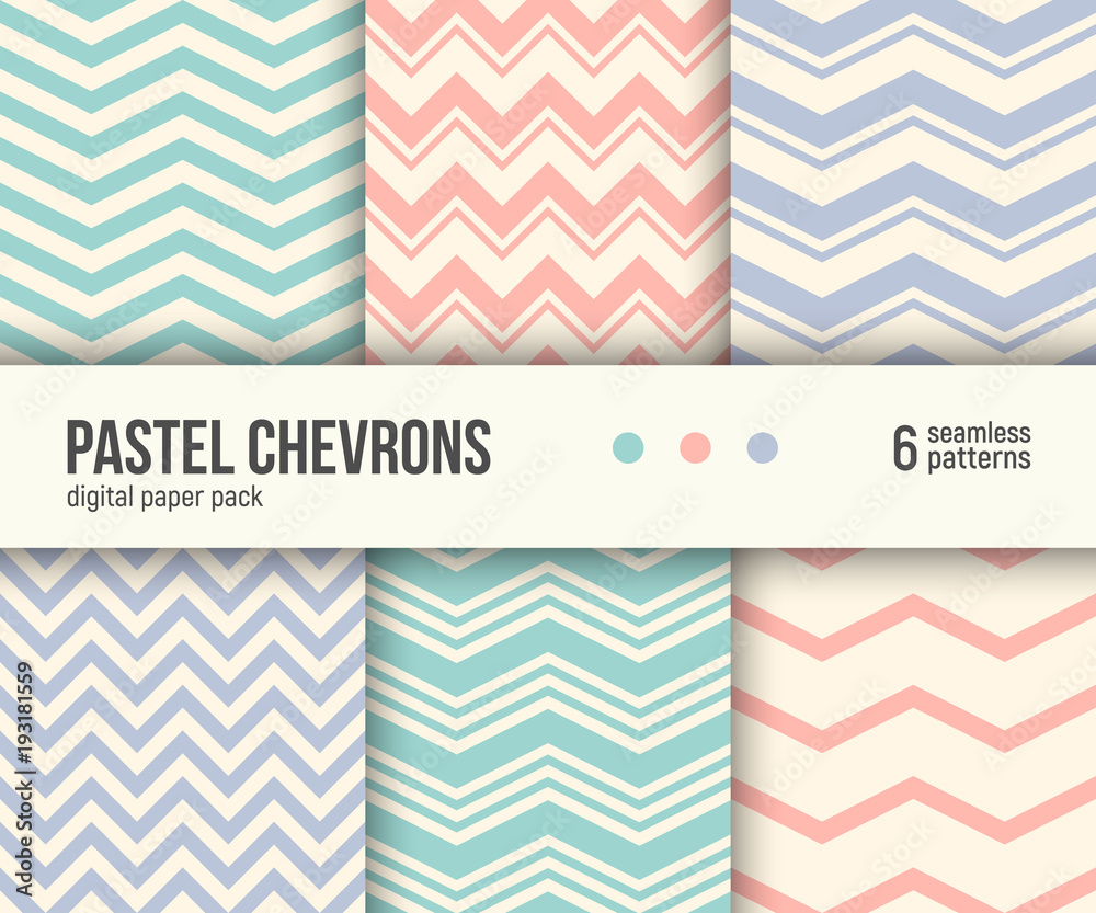 Digital paper pack, set of 6 abstract seamless patterns. Abstract ...
