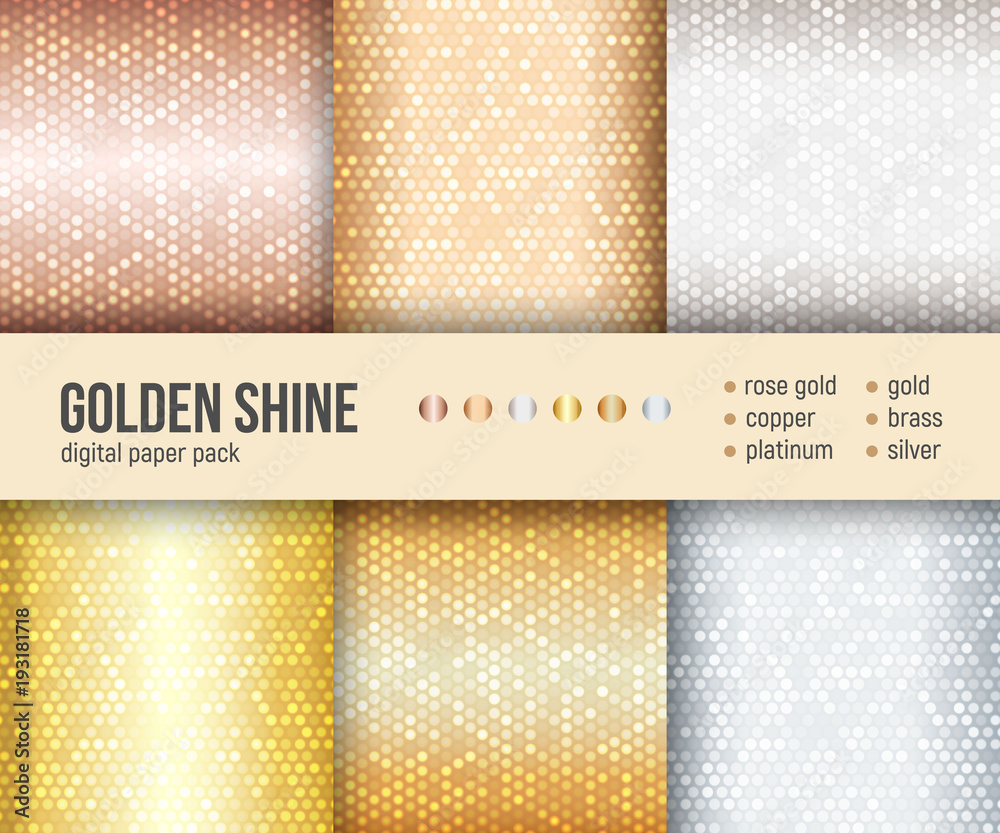 Digital paper pack, set of 6 abstract geometric backgrounds. Vector ...