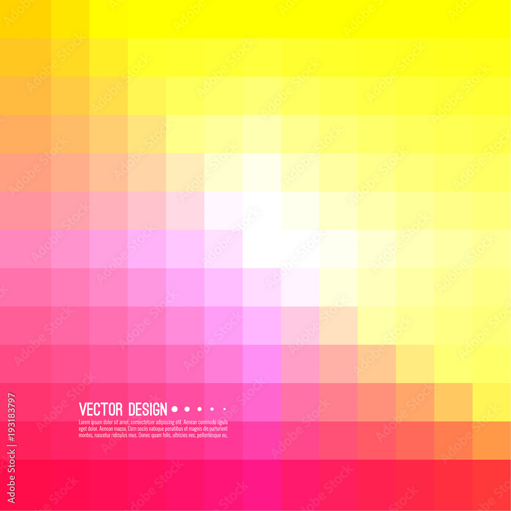 Abstract pixel background with colorful squares. Transition and ...