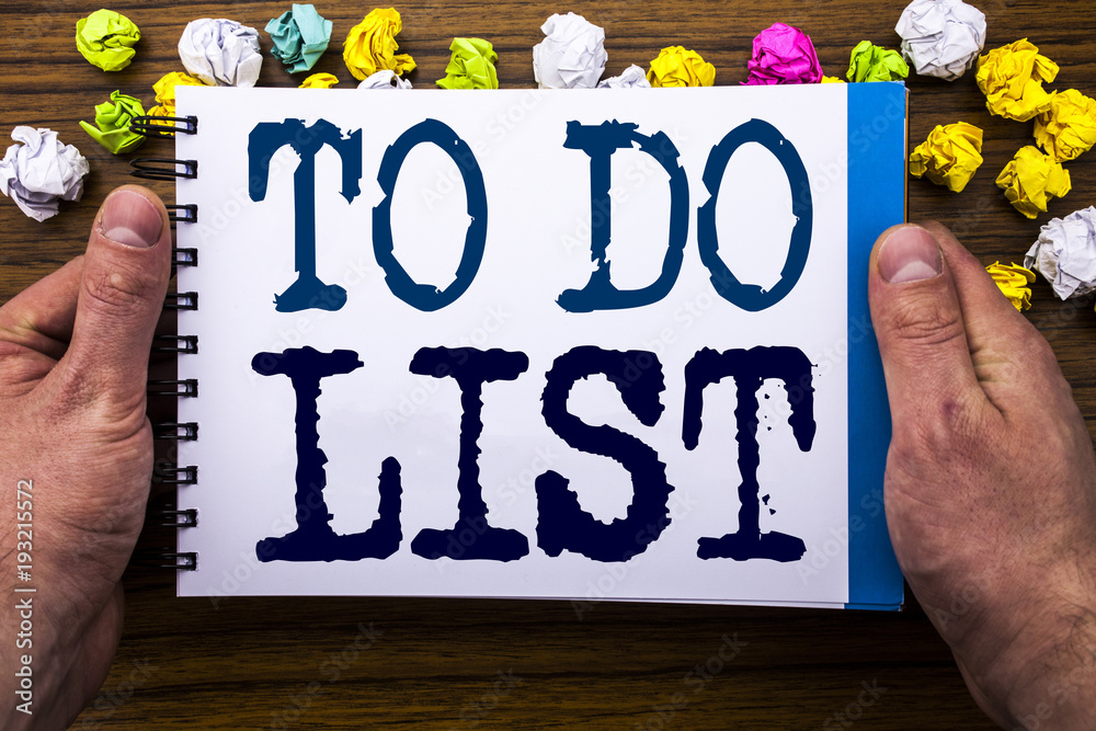 Writing text showing To Do List. Business concept for Plan Lists ...