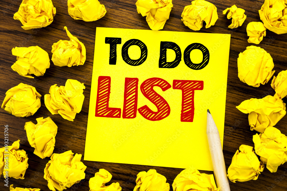 Writing text showing To Do List. Business concept for Plan Lists ...