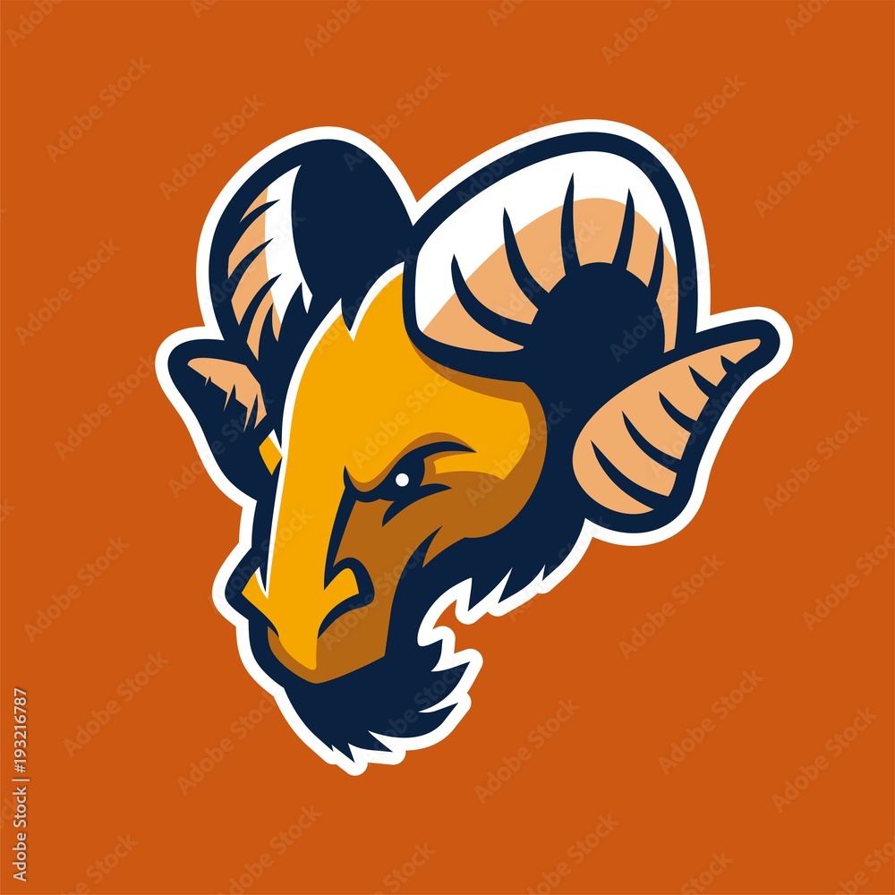goat mascot logo for sport team Stock Vector | Adobe Stock