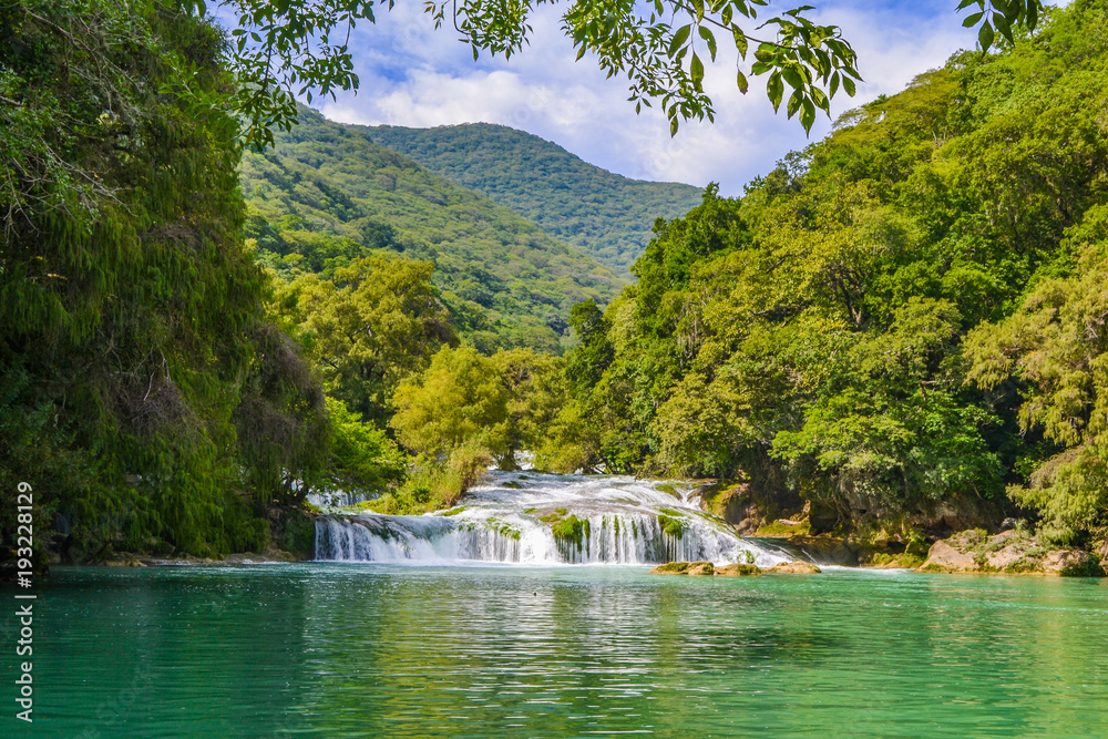 Waterfalls of Micos National Park at Huasteca Potosina, Mexico Stock ...