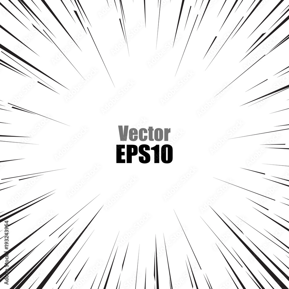 Vector comics speed concept. Warp effect. Motion vector template Stock ...