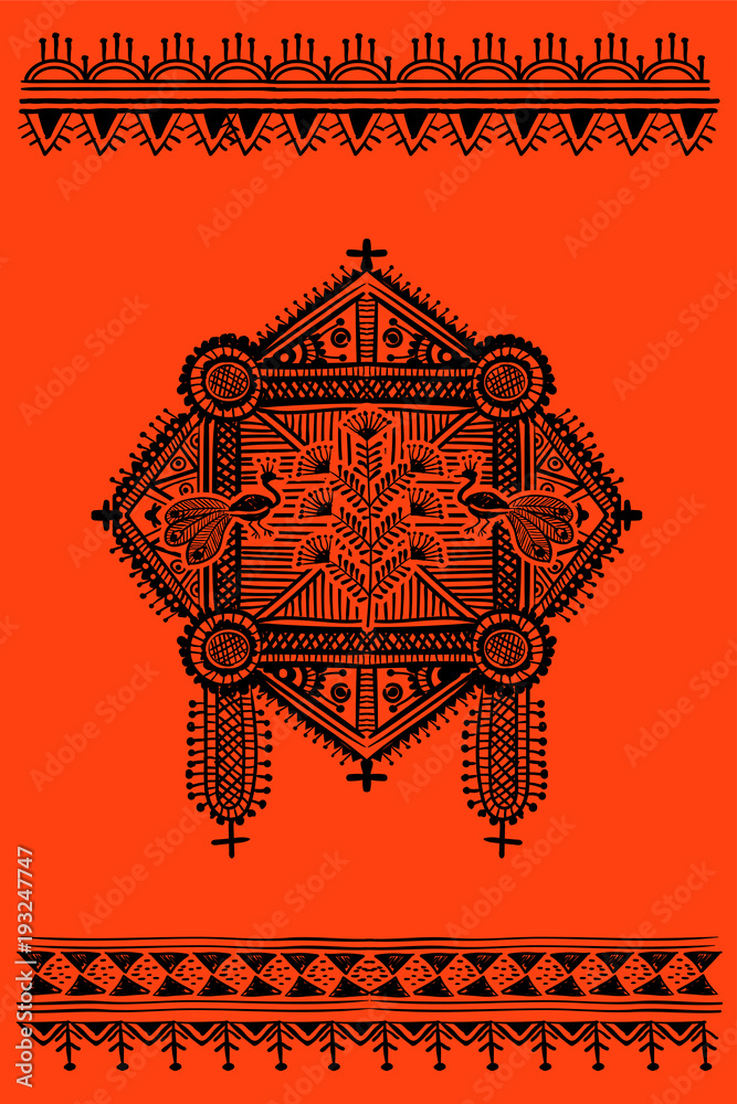 warli tribal art Stock Vector | Adobe Stock