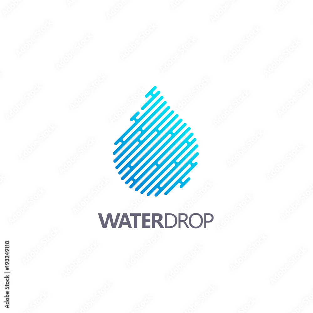 Drop of water vector logo. Clean water, Spa Stock Vector | Adobe Stock