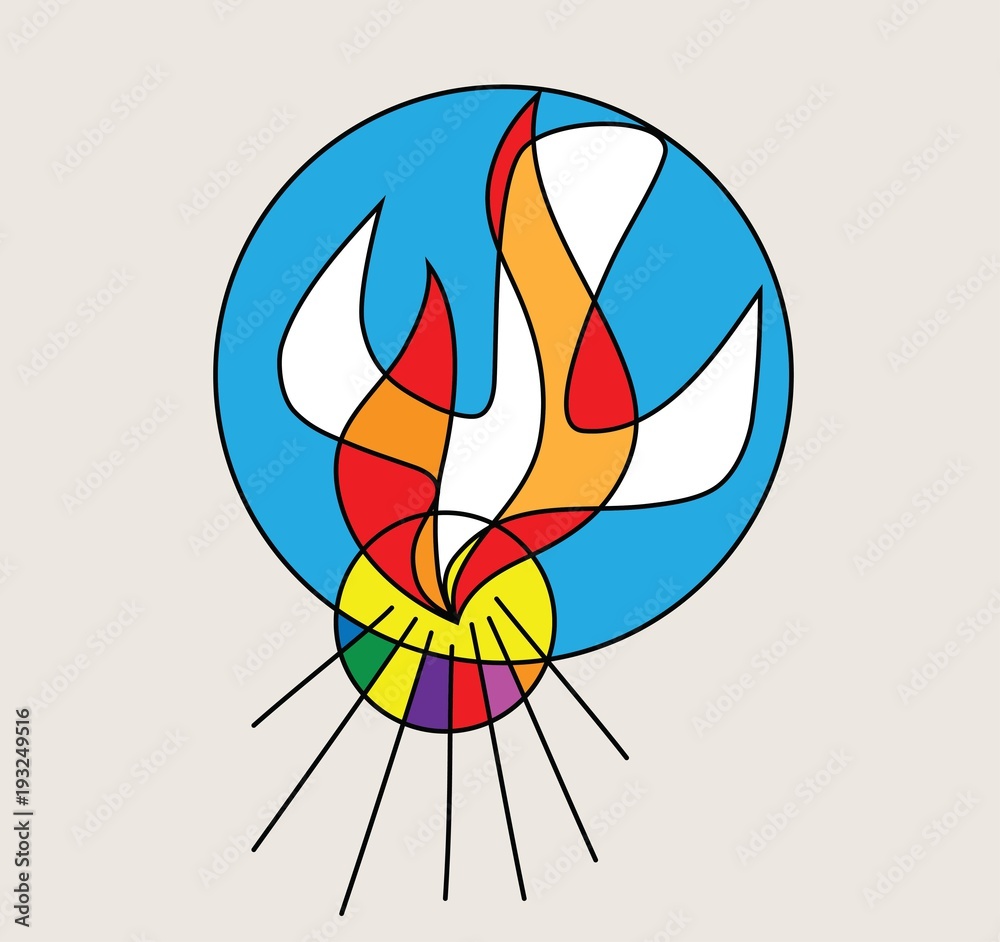 Holy Spirit Logo, art vector design Stock Vector | Adobe Stock