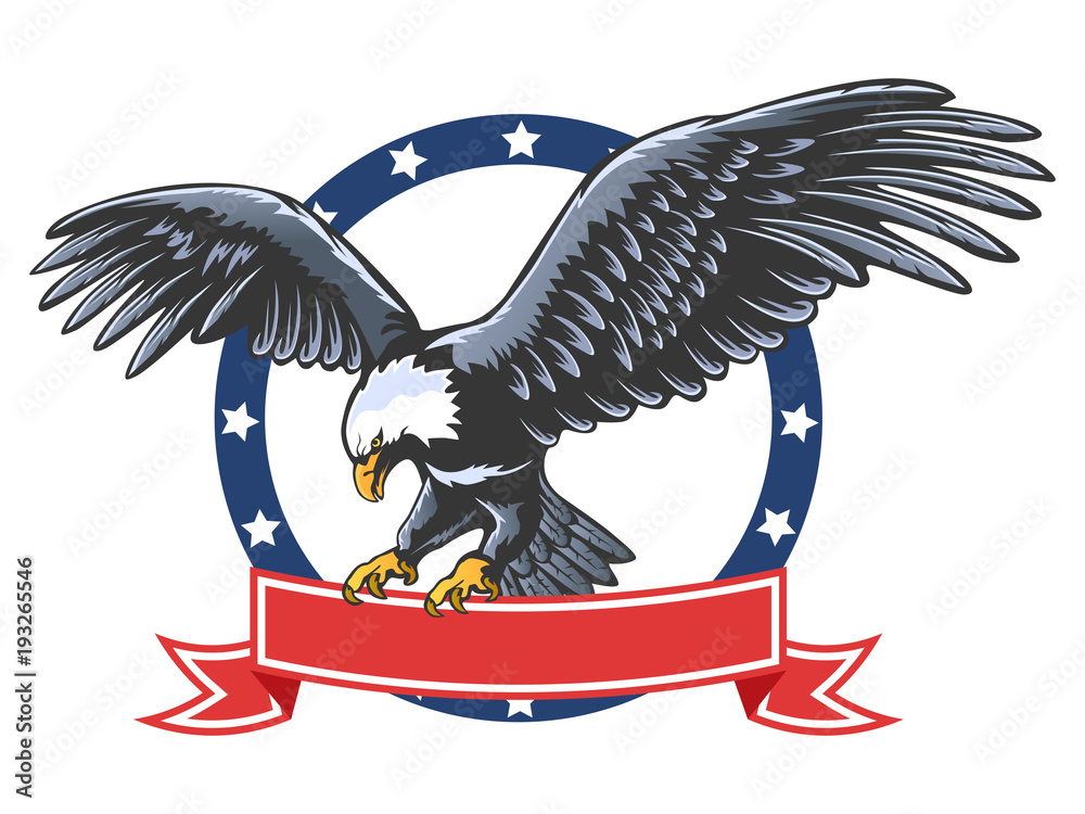 Eagle emblem color 4 Stock Vector | Adobe Stock