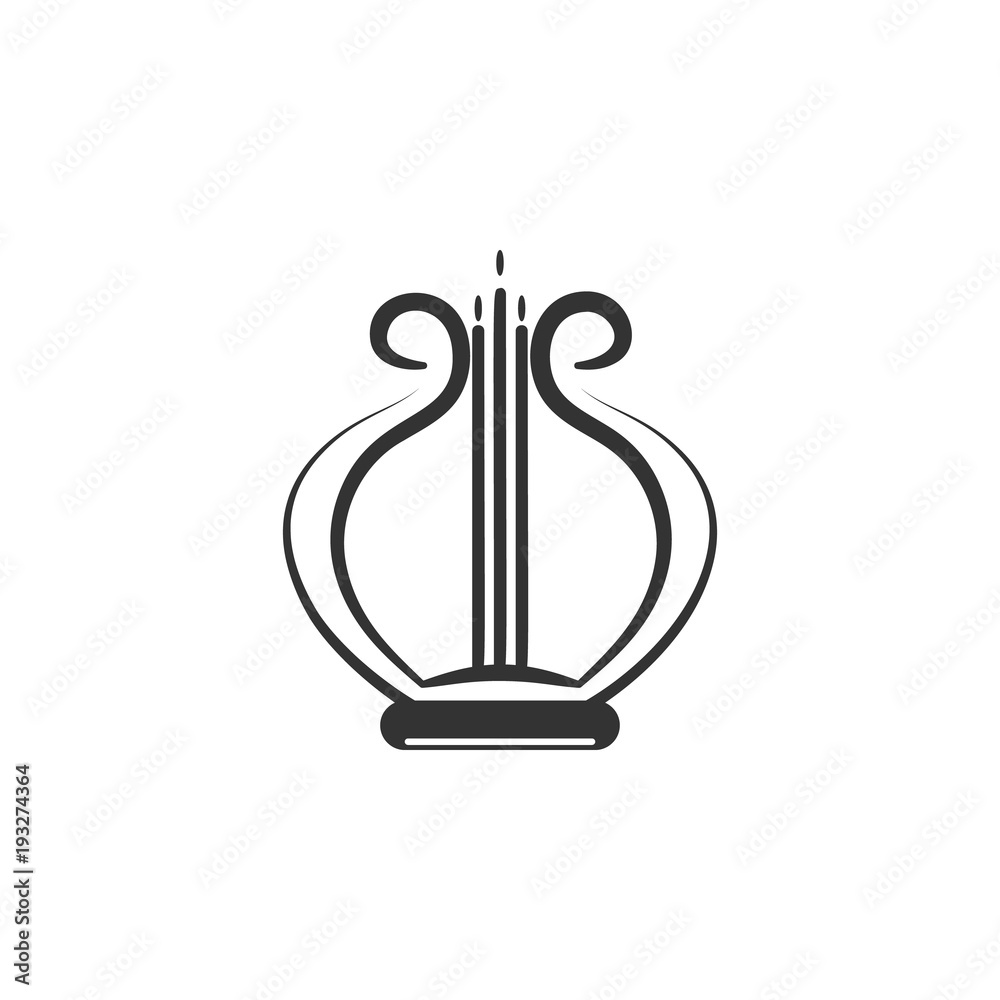 lyre icon. Detailed icon of musical instrument icon. Premium quality ...