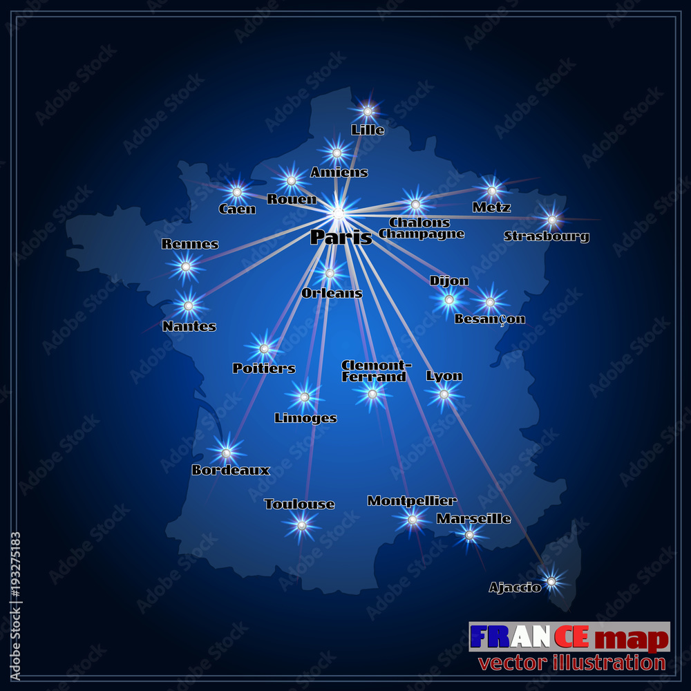 map of france major cities