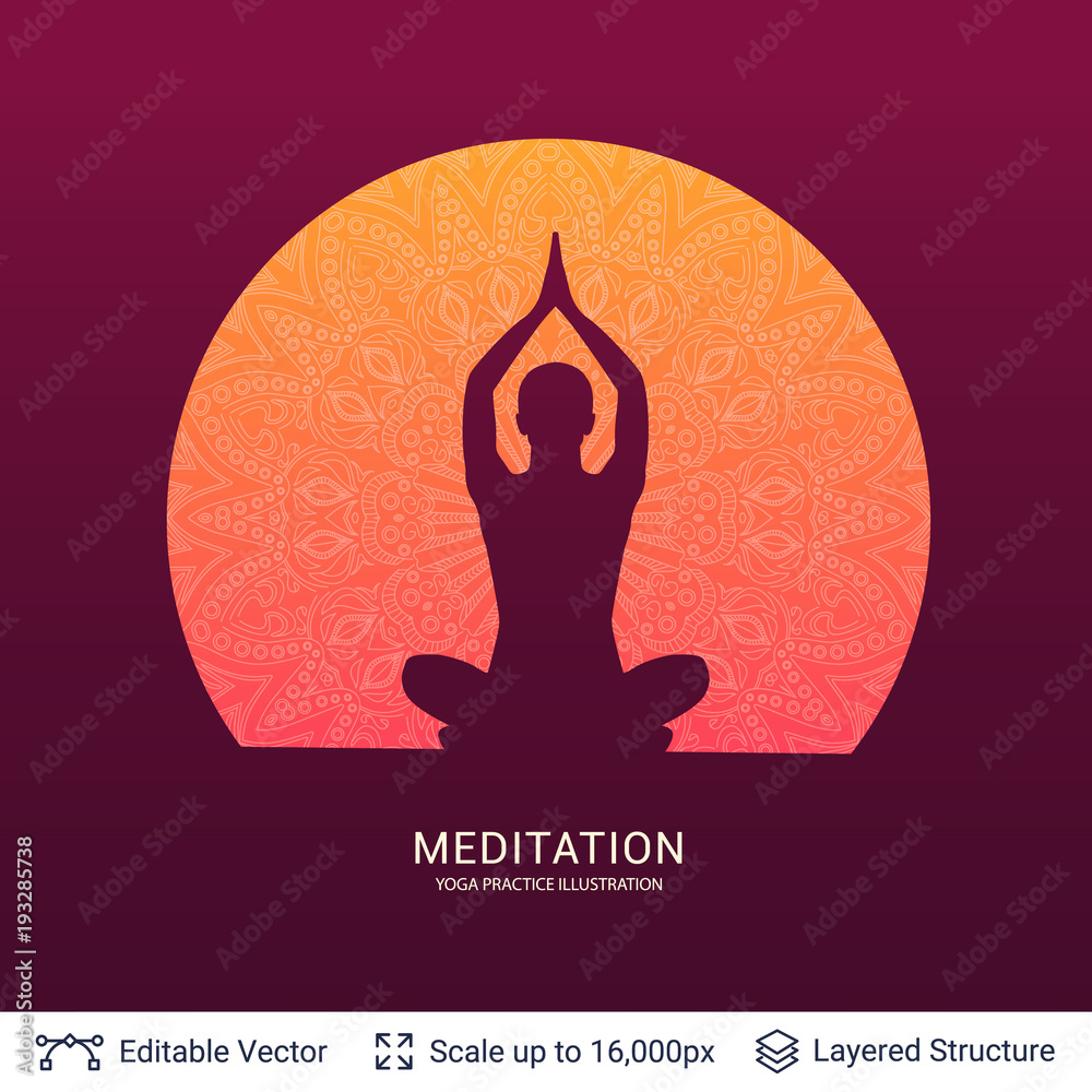Yoga background vector template. Stock Vector | Adobe Stock