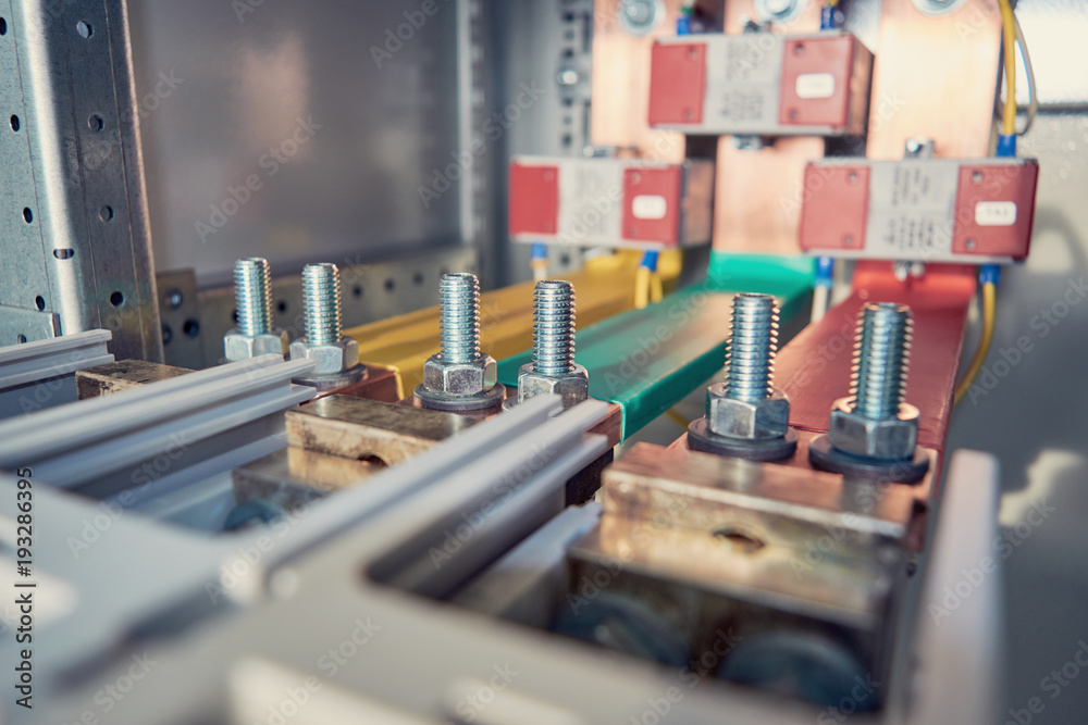 The electric busbars are connected to the automatic switches by a ...