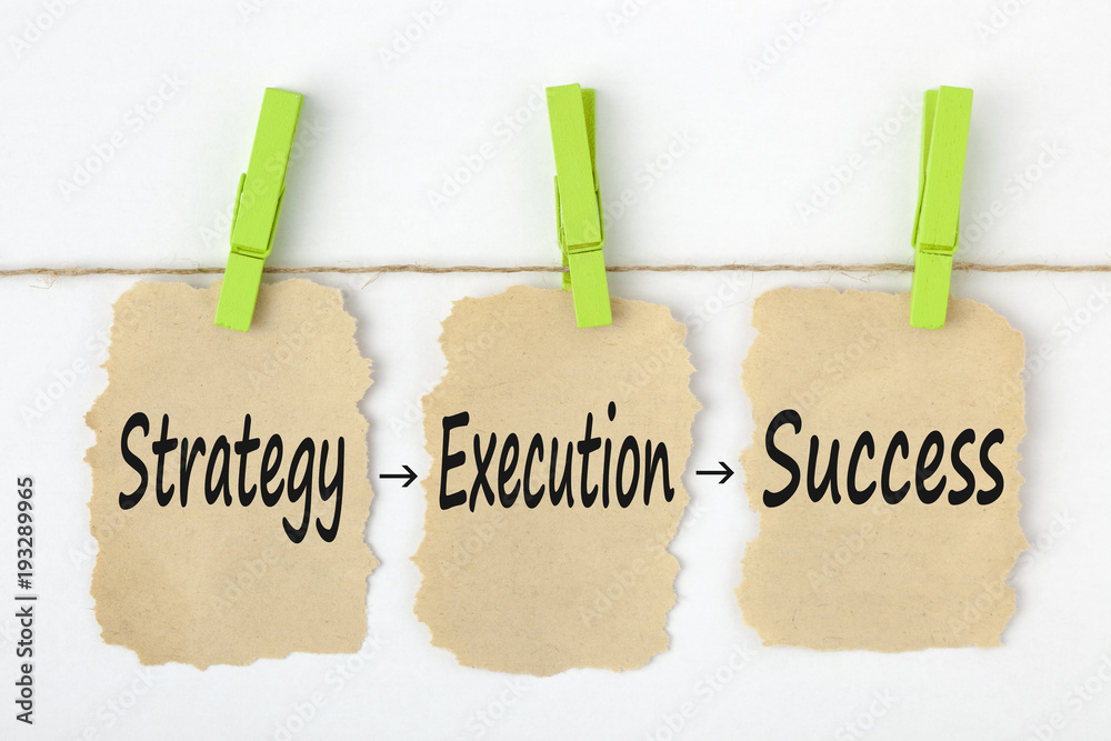 Strategy Execution Success concept words Stock Photo | Adobe Stock