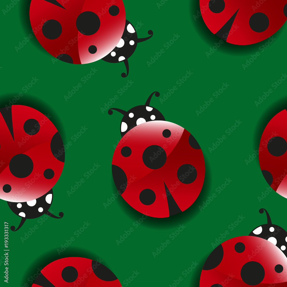 Cute Ladybug Cartoon Wallpaper