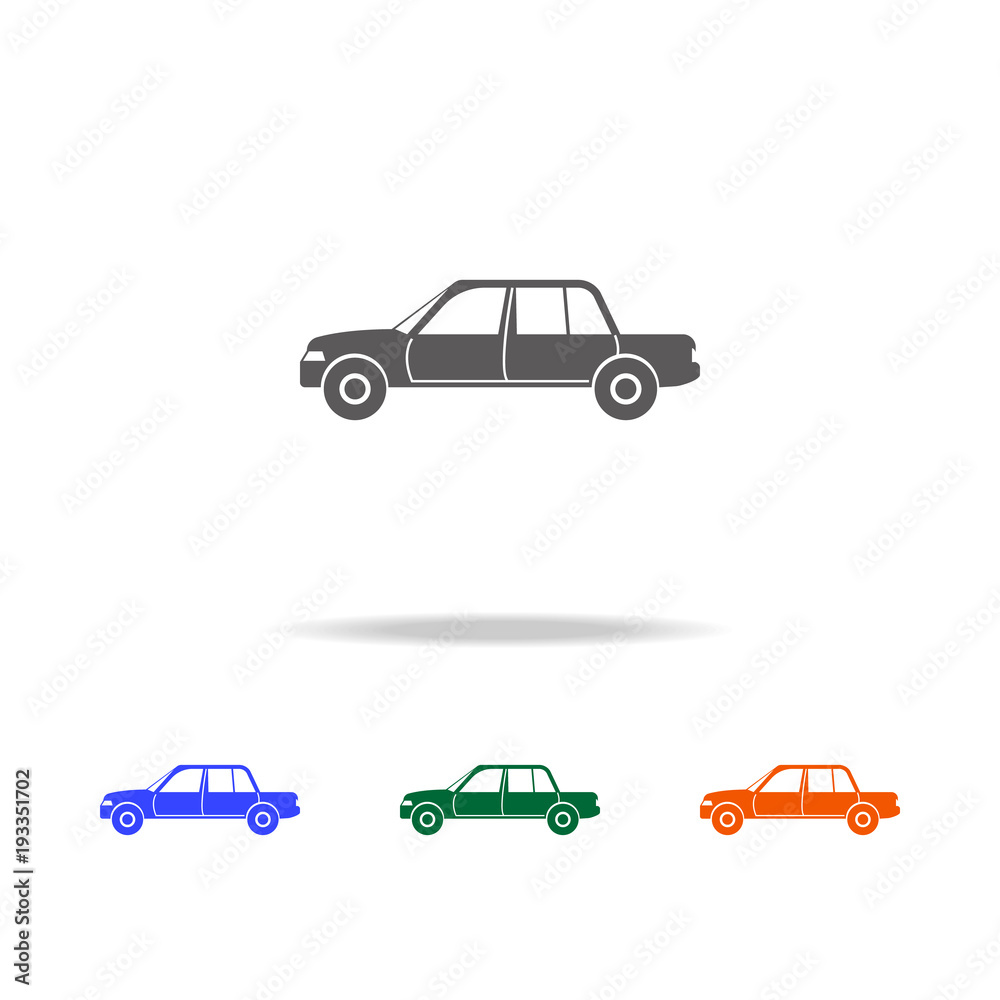 Luxury car icon. Types of cars Elements in multi colored icons for ...