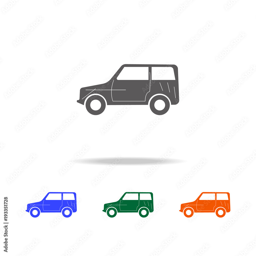 Off-road car icon. Types of cars Elements in multi colored icons for ...