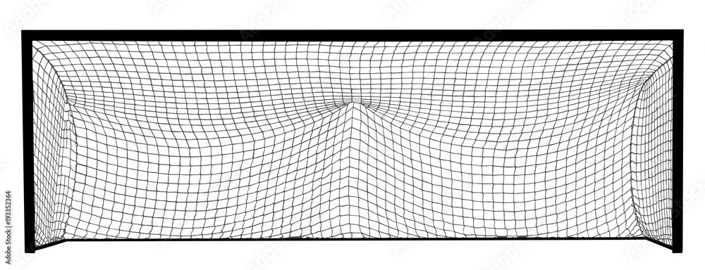 Soccer goal net construction vector silhouette illustration isolated on ...