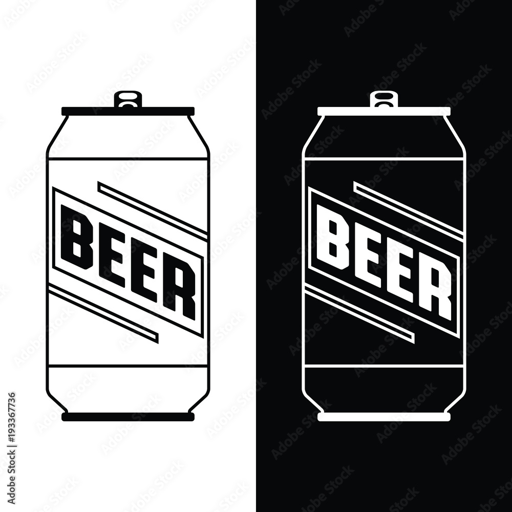 A simple beer can icon in vector format. Stock Vector | Adobe Stock
