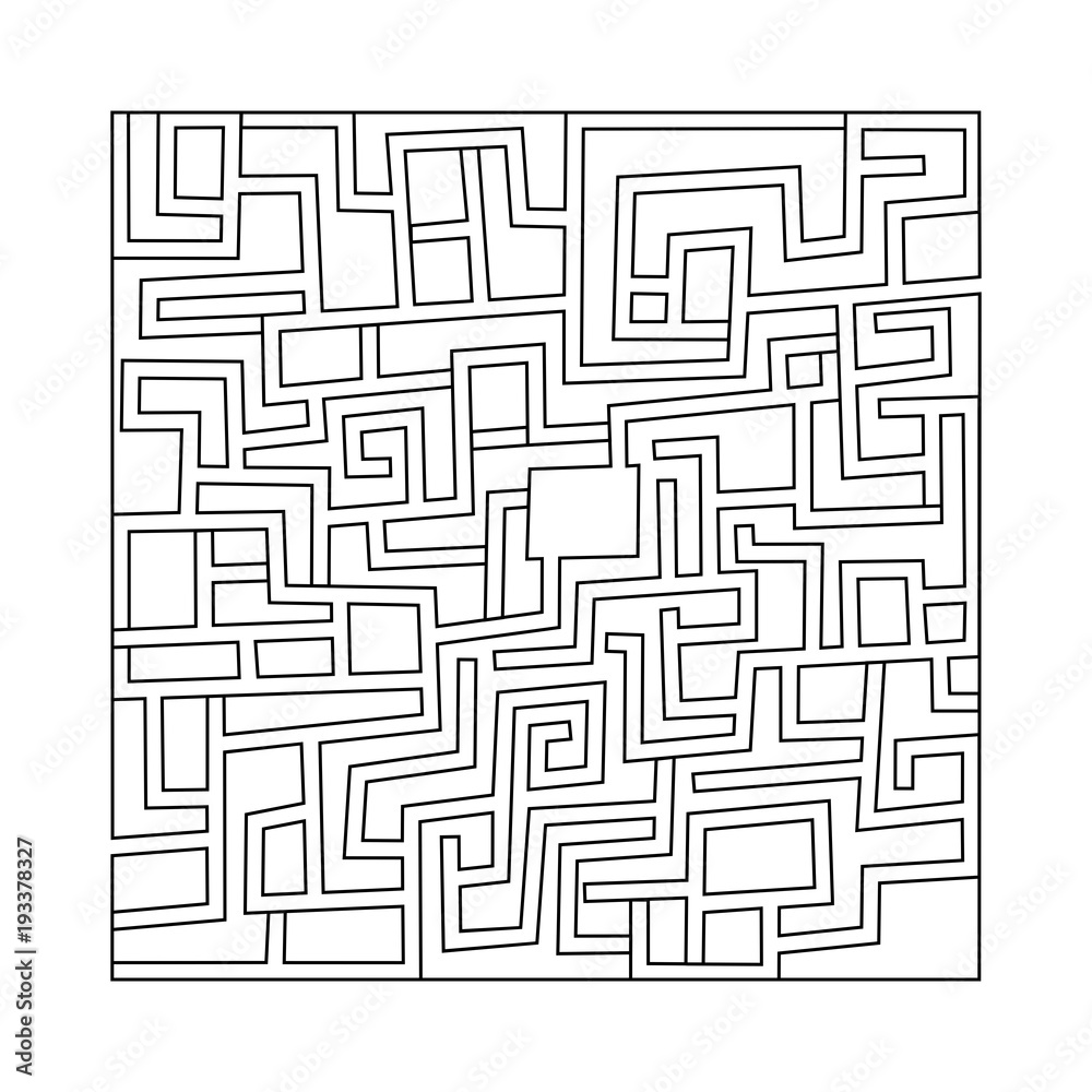 Simple drawing of a maze, vector illustration. Stock Vector | Adobe Stock