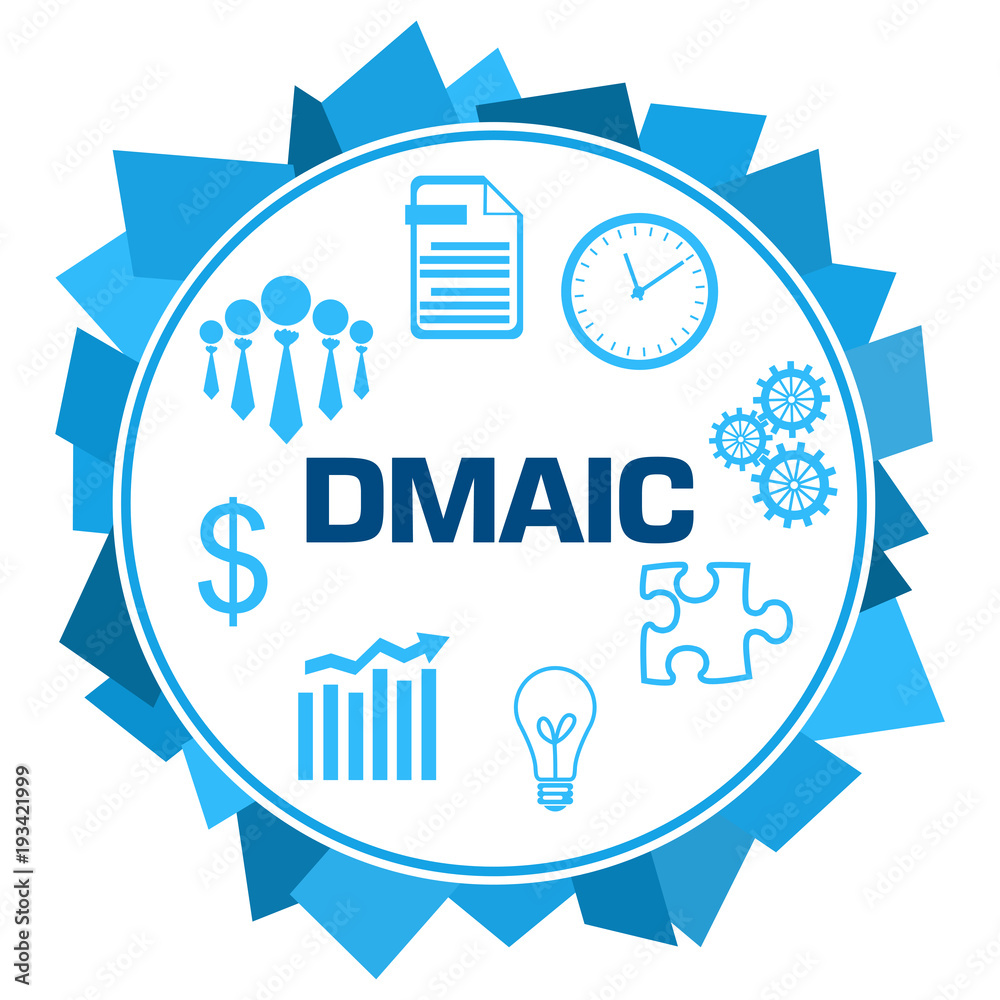DMAIC Blue Random Shapes Symbols Circle Stock 일러스트레이션 | Adobe Stock