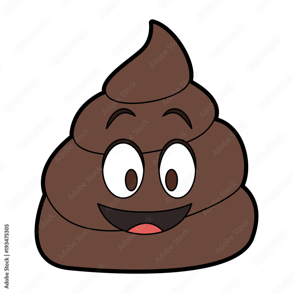 Emoji poop cartoon vector illustration graphic design Stock Vector ...