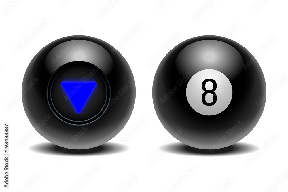 The magic ball of predictions for decision-making. Stock Vector | Adobe ...